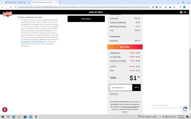 Crunch Promo Codes - up to 10% Off | November 2024