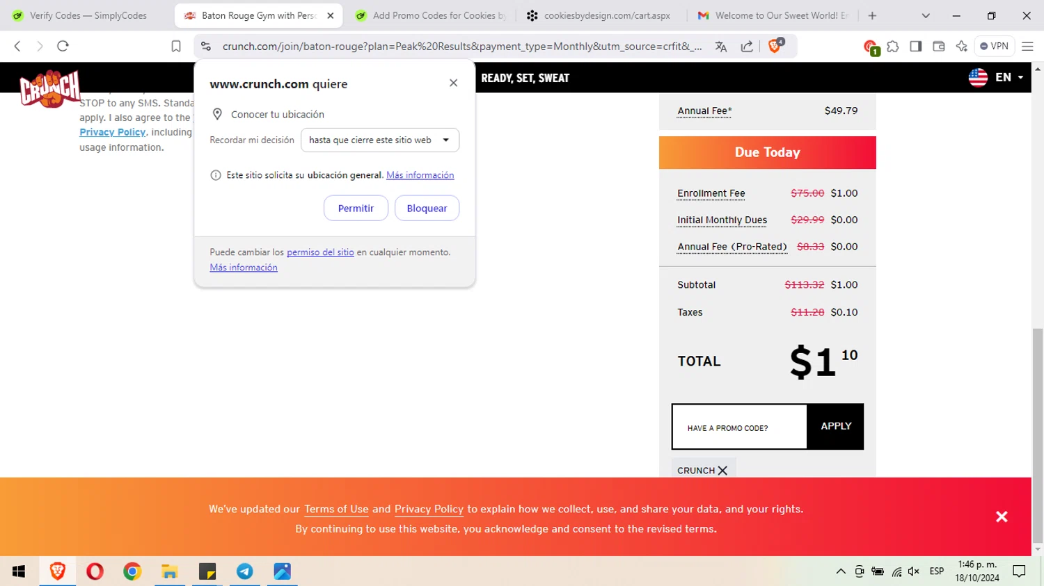 Crunch Promo Codes - up to 10% Off | November 2024