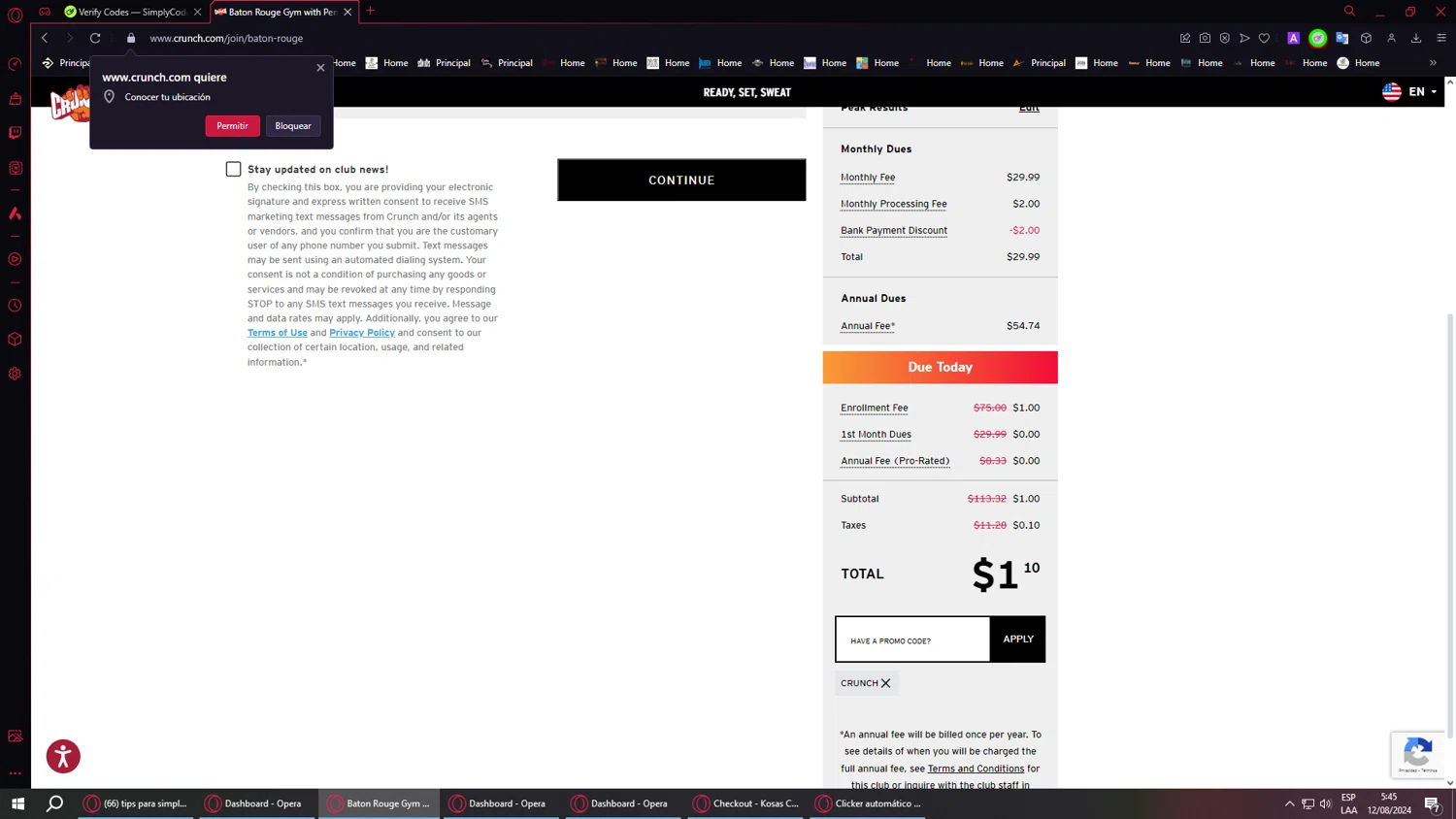 Crunch Promo Codes - 10% Off | August 2024