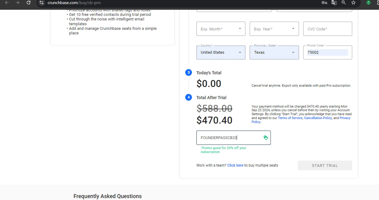 Crunchbase Promo Codes (1 Verified) - 10% Off Jan 2025