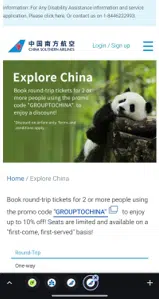 China Southern Airlines Promo Codes - 15% Off Jun 2026