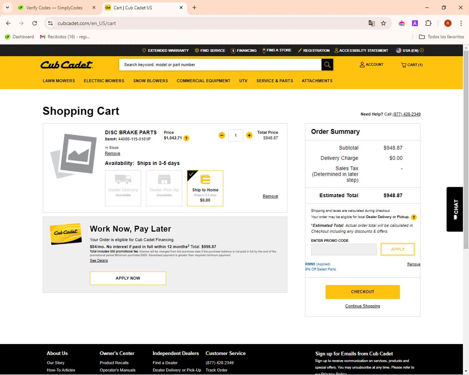 Cub Cadet Promo Codes - 9% Off | October 2024