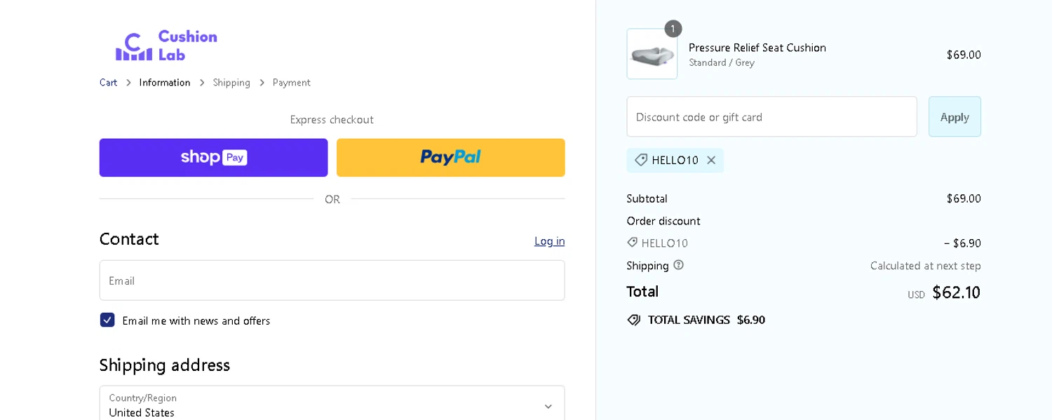 Cushion Lab Discount Codes - 10% Off | September 2024