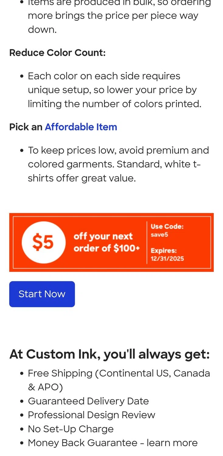 Custom Ink Promo Codes - $5 Off (3 Verified) Sep 2025