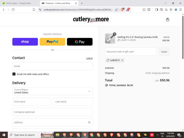 Cutlery and More Promo Codes - 15% Off Coupons Oct 2025