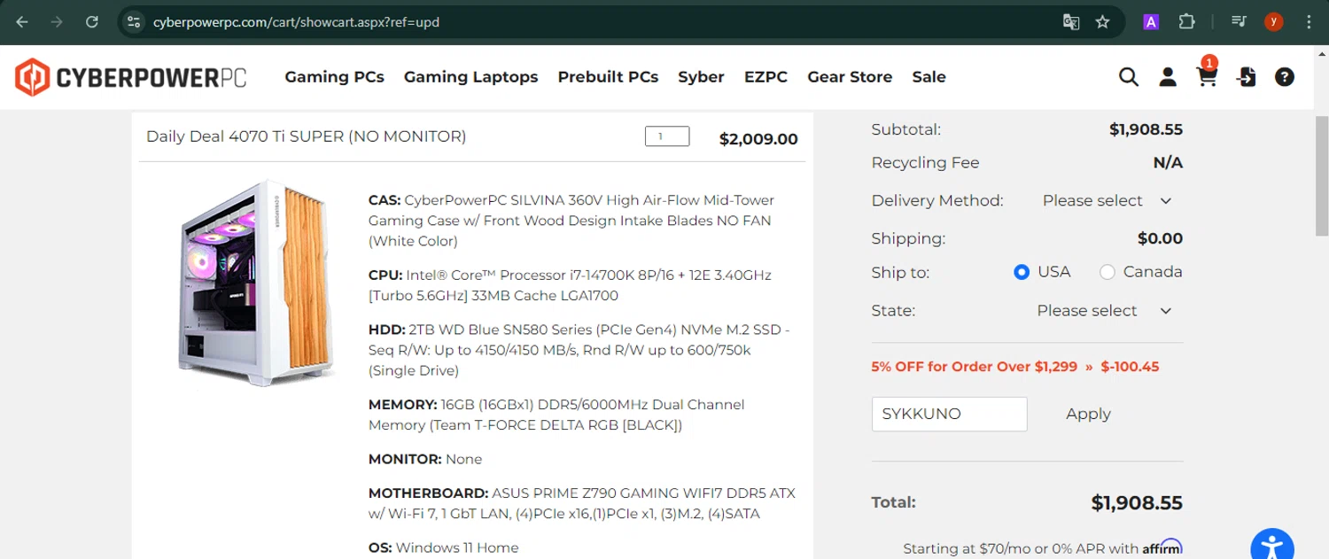 CyberPowerPC Coupons - 5% Off | October 2024