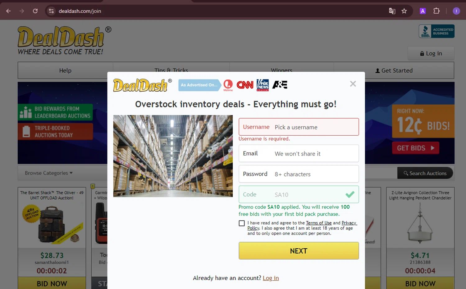 DealDash Promo Codes - $100 Off | September 2024