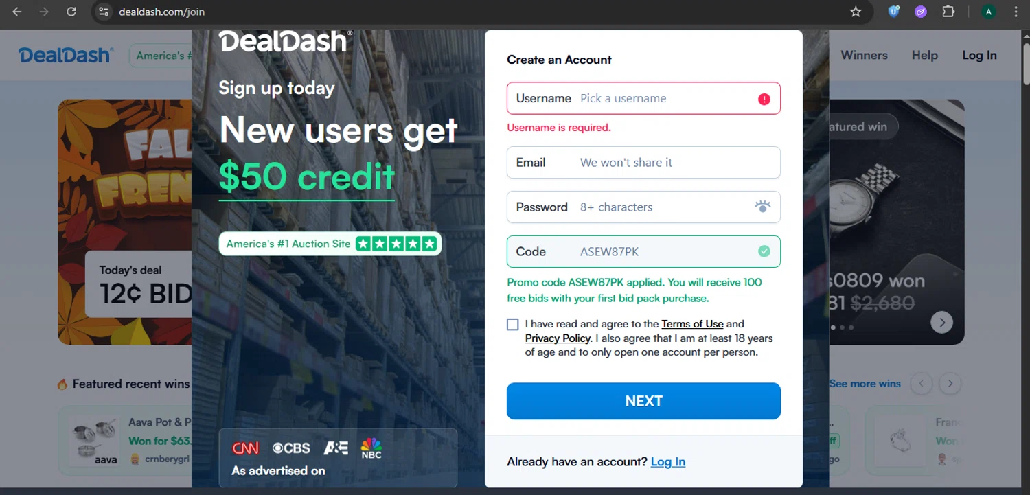 DealDash Promo Codes - $50 Off (29 Verified) Oct 2025