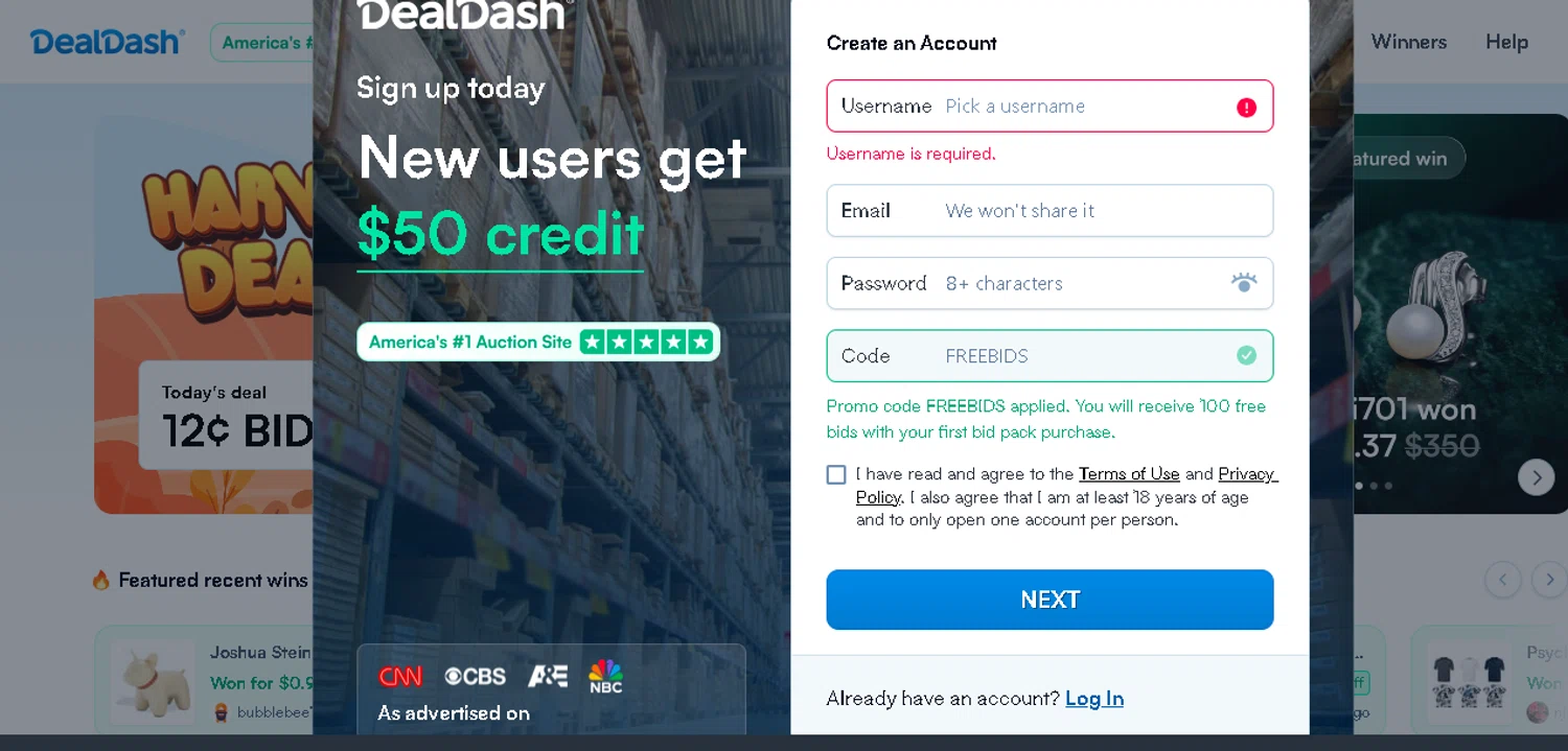 DealDash Promo Codes - $50 Off (29 Verified) Dec 2025