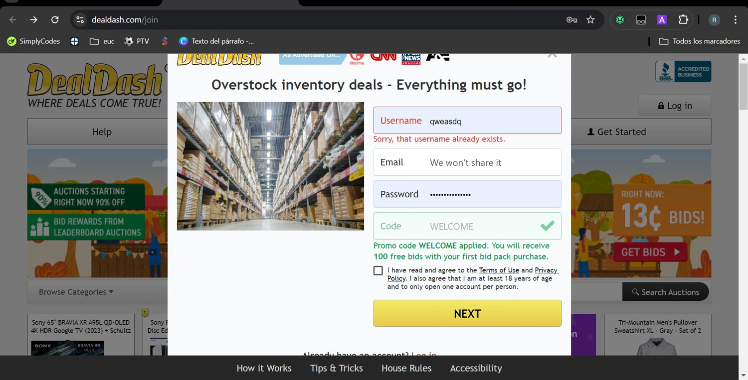 DealDash Promo Codes - $100 Off | October 2024