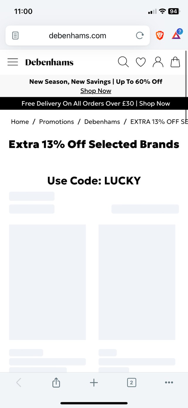 Debenhams Discount Codes - 20% Off | September 2024