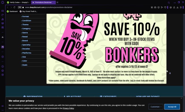 Deep Discount Promo Codes (3 Verified) - 15% Off Apr 2025