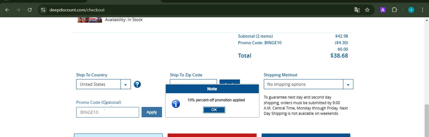 Deep Discount Promo Codes (8 Verified) - 10% Off Jan 2025