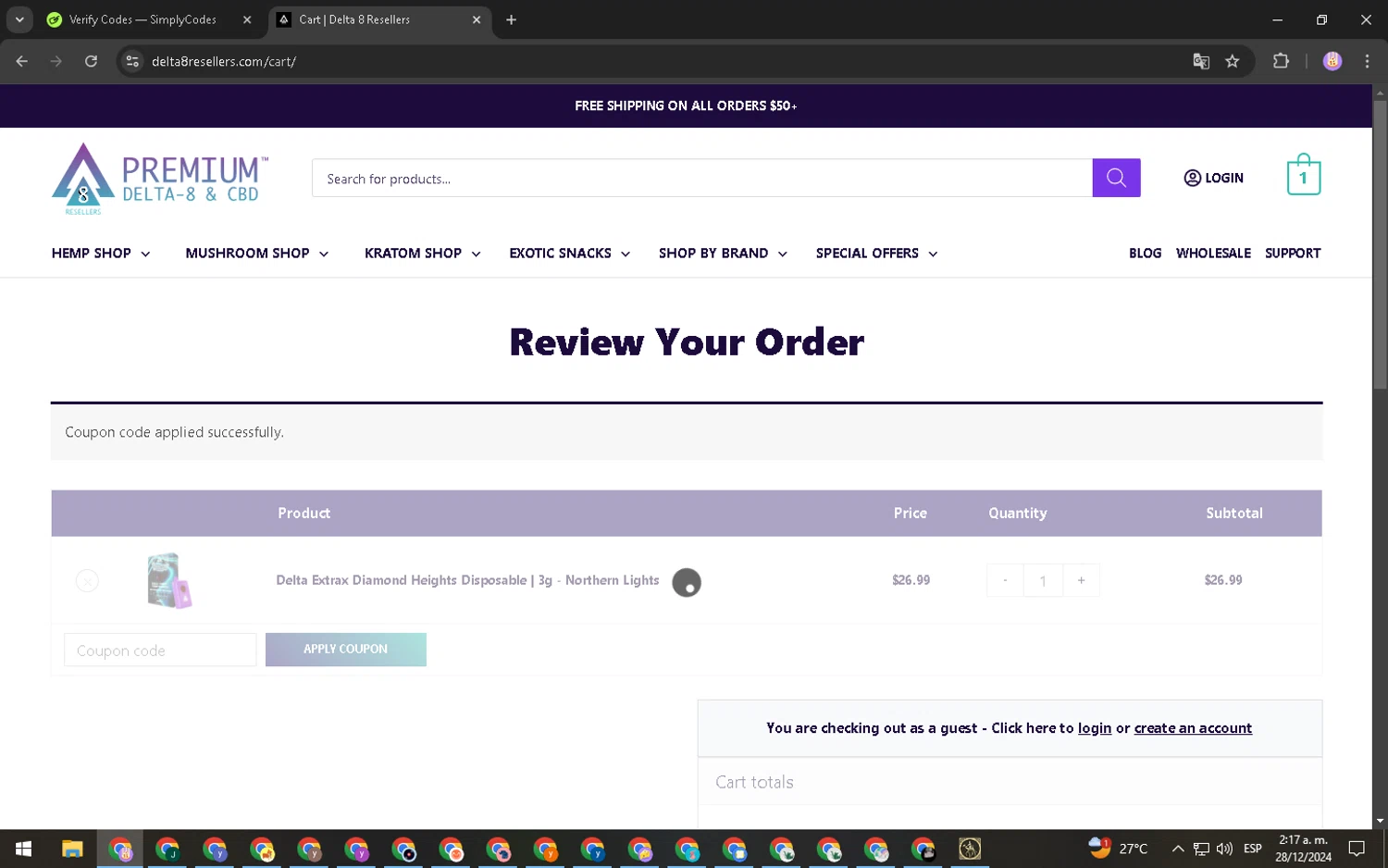 Delta 8 Resellers Coupon Codes - 25% Off | January 2025