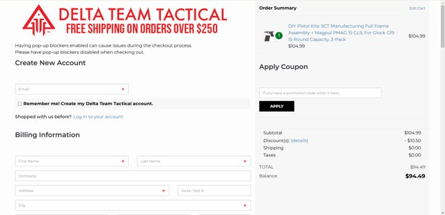 Delta Team Tactical Coupons - $5 Off | December 2024