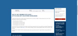 Delta Vacations Promo Codes - $25 Off Coupons Oct 2025
