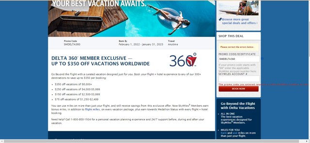 Delta Vacations Promo Codes - $50 Off Coupons Sep 2025