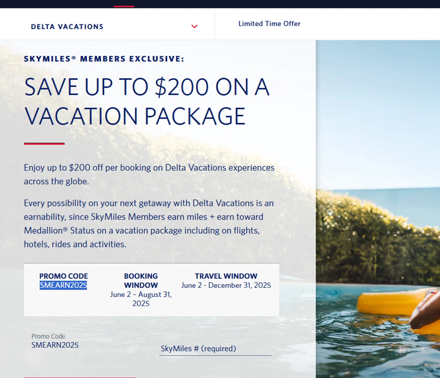 Delta Vacations Promo Codes - $100 Off Coupons Nov 2025
