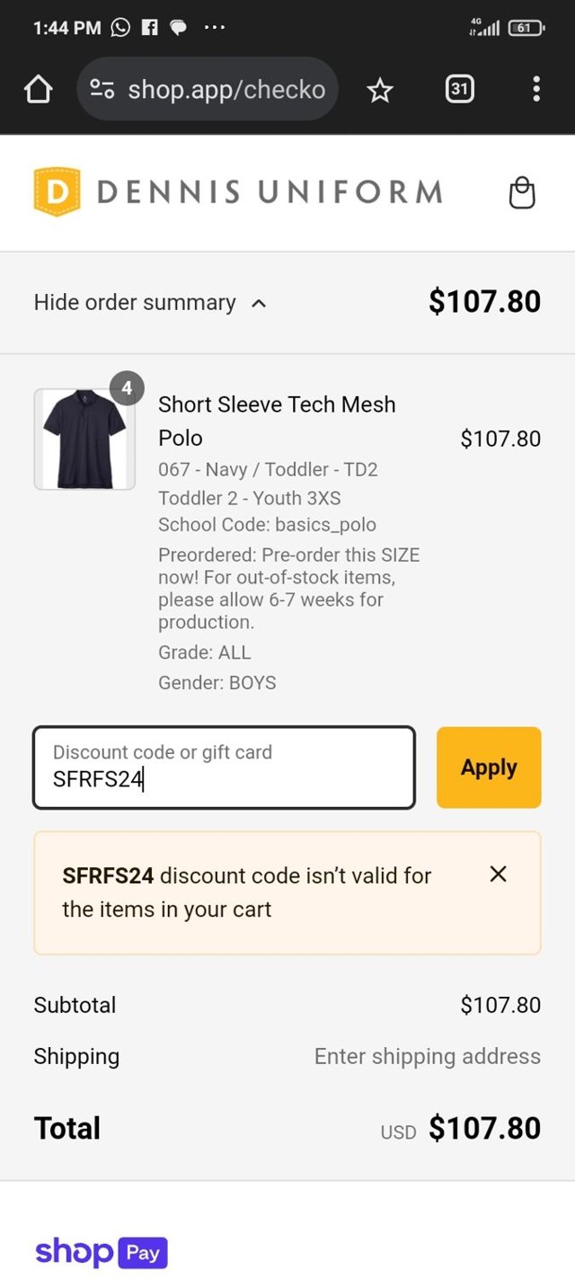 DENNIS Uniform Discount Codes & Black Friday 2024 Deals - 10% Off