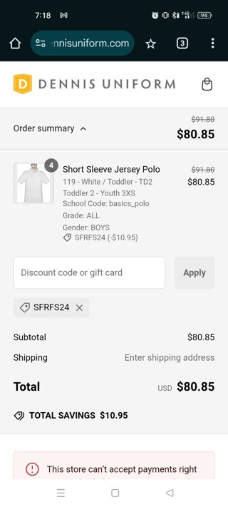 DENNIS Uniform Promo Codes - 10% Off Coupons Jul 2025