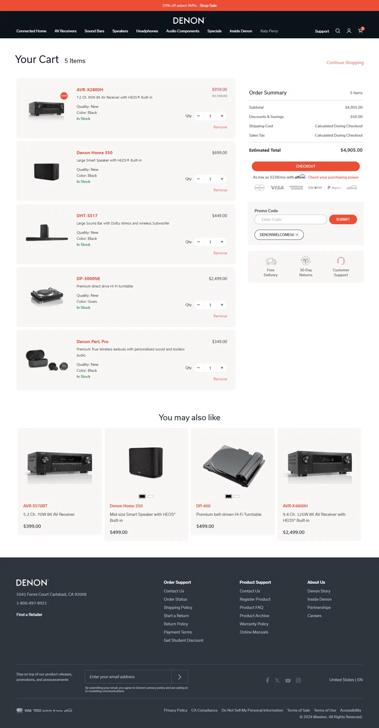 Denon Promo Codes - $50 Off | November 2024