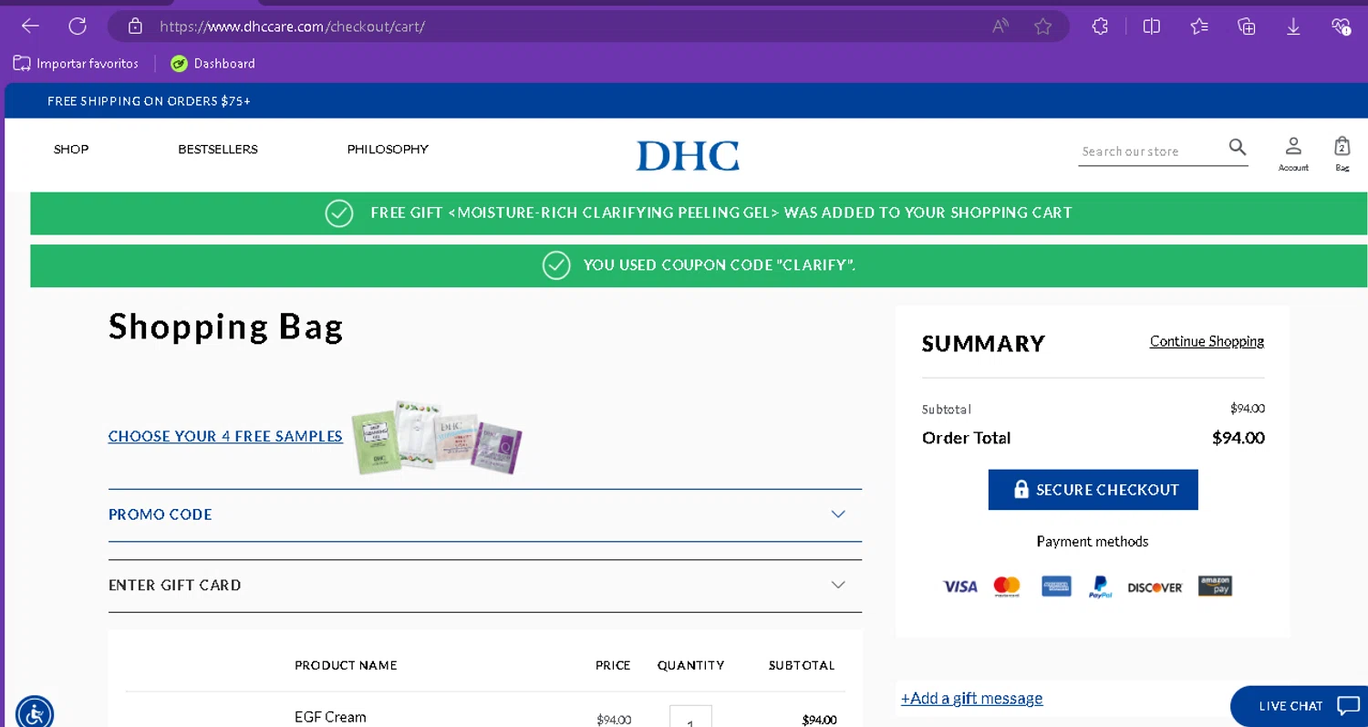 DHC Promo Codes - 15% Off | November 2024