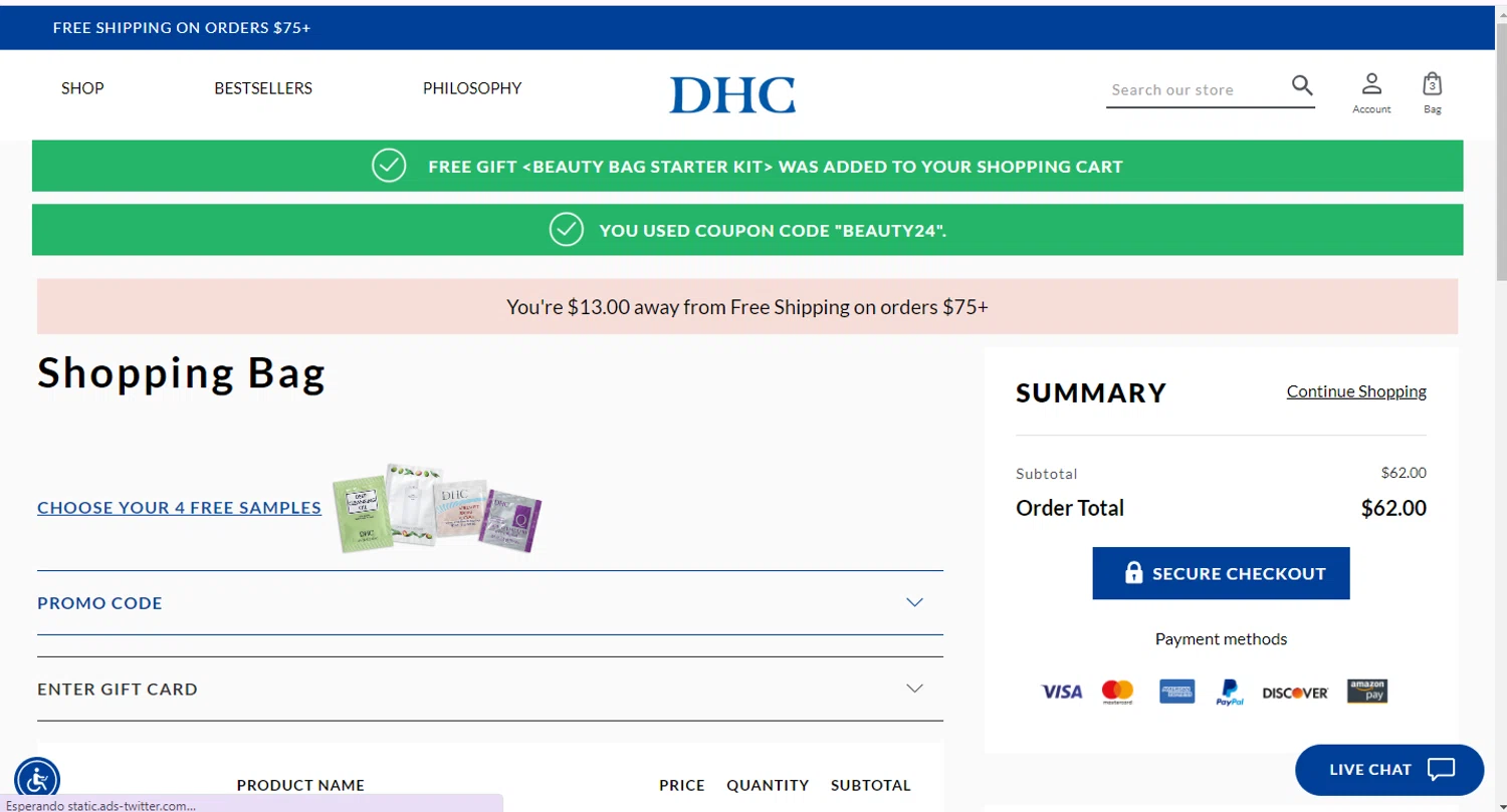 DHC Promo Codes - 15% Off | November 2024