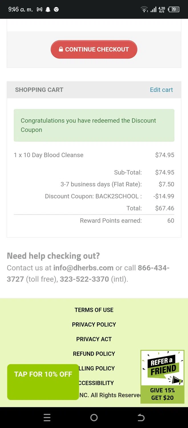 Dherbs Coupon Codes - 10% Off | September 2024