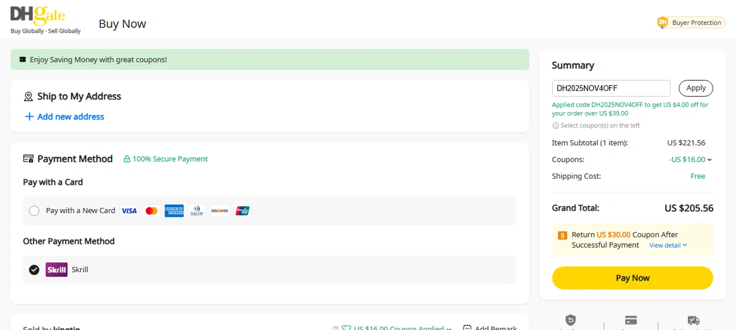 DHgate Promo Codes - $25 Off (7 Verified) Dec 2025