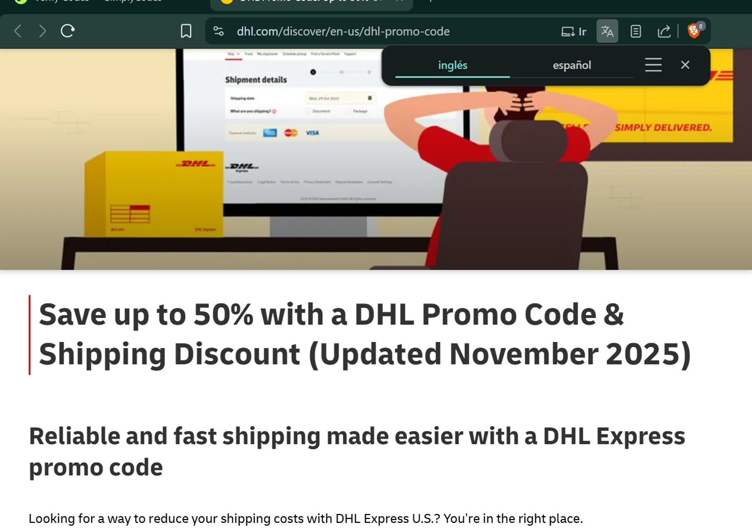 DHL Promo Codes - 50% Off Sitewide (5 Verified) Dec 2025