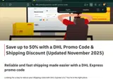 DHL Promo Codes - 50% Off w/Code (3 Verified) Apr 2026