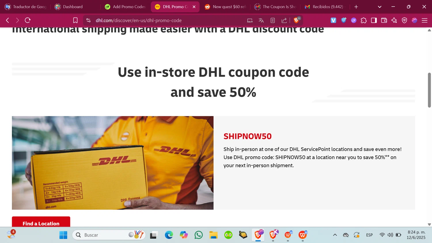 DHL Promo Codes - 50% Off Sitewide (5 Verified) Dec 2025