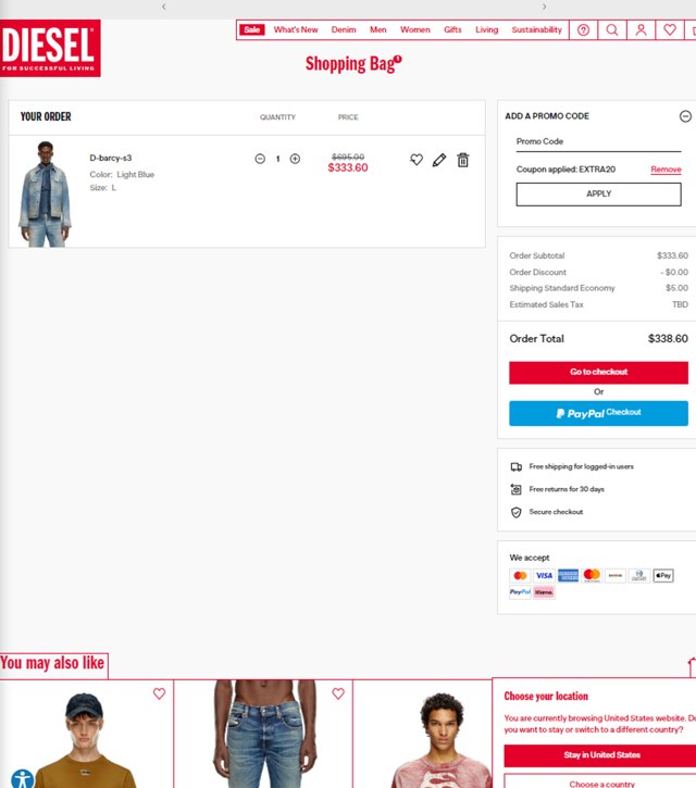 Diesel Promo Codes (3 Verified) - 10% Off Sitewide Feb 2025