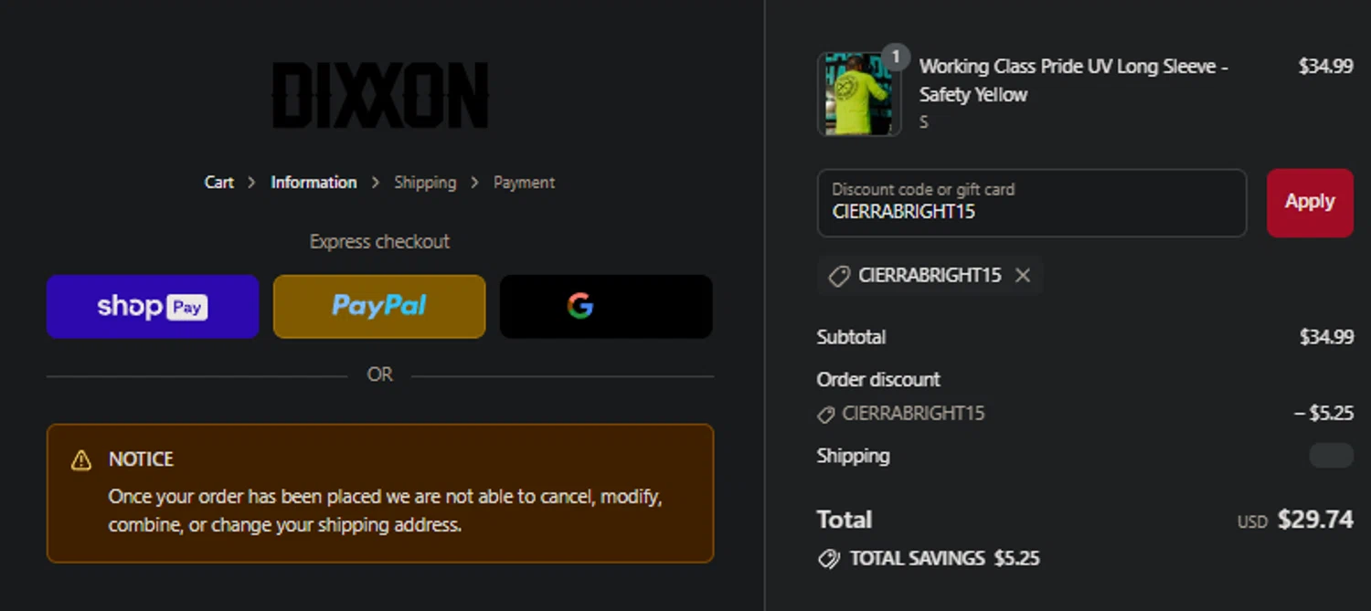 Dixxon Flannel Promo Codes (1 Verified) - 15% Off Jul 2025