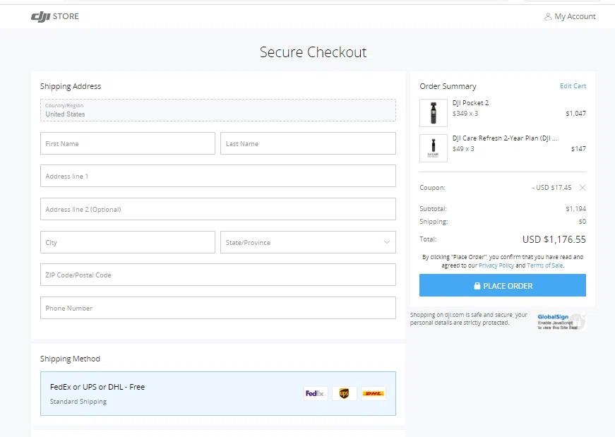 DJI Store Coupons - 5% Off | December 2024
