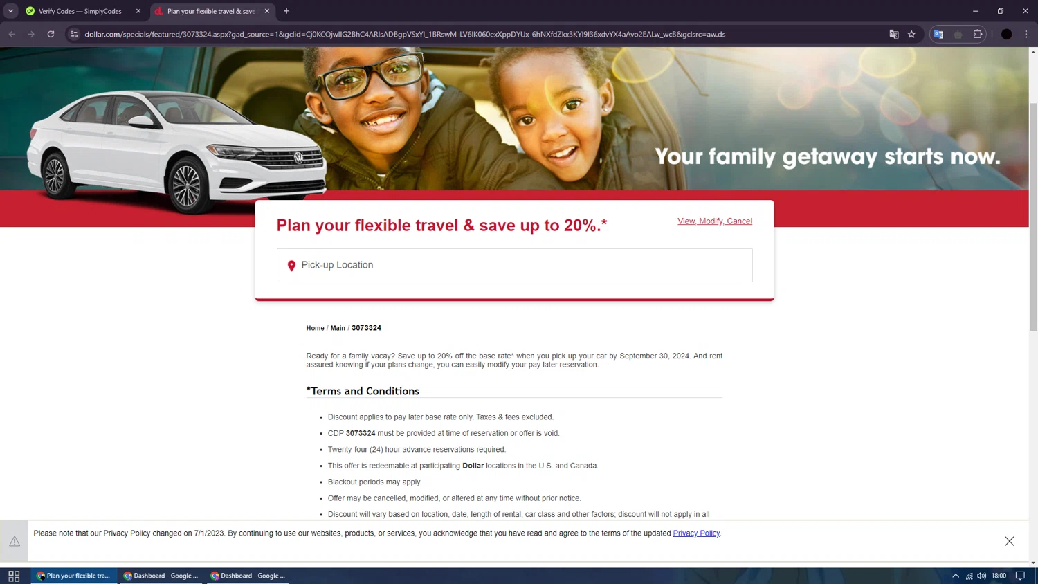 Dollar Rent A Car Promo Codes - 20% Off | October 2024