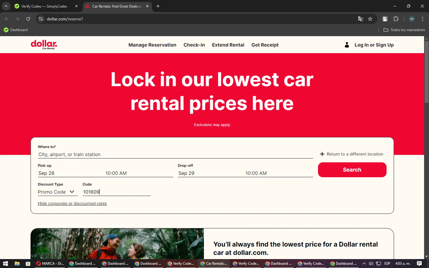 Dollar Rent A Car Promo Codes - 20% Off | October 2024