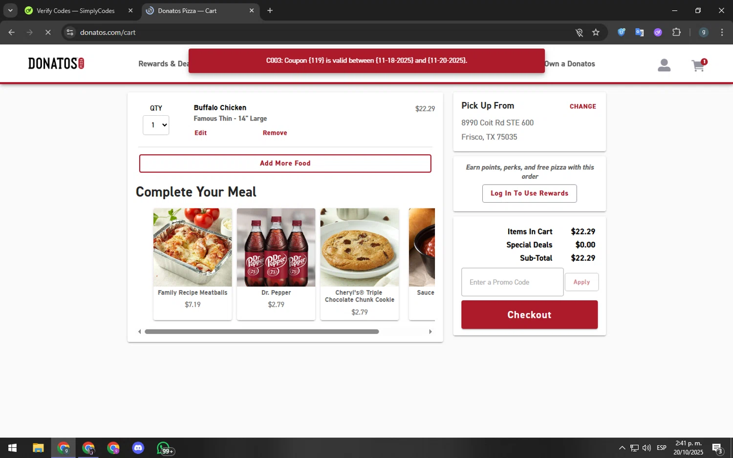 Donatos Pizza Promo Codes (3 Verified) - 20% Off Oct 2025