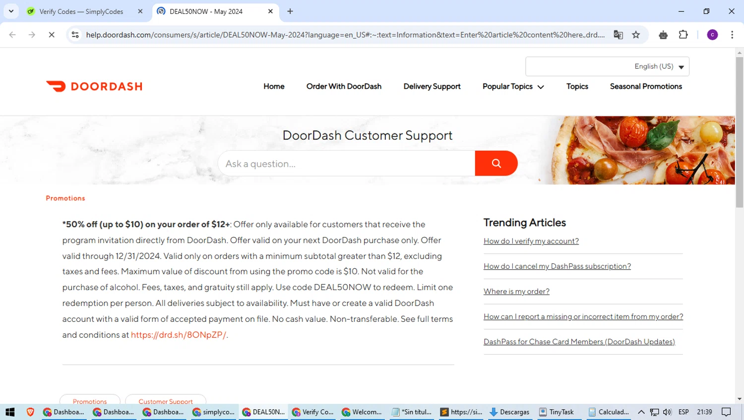 DoorDash Promo Codes - 50% Off | December 2024