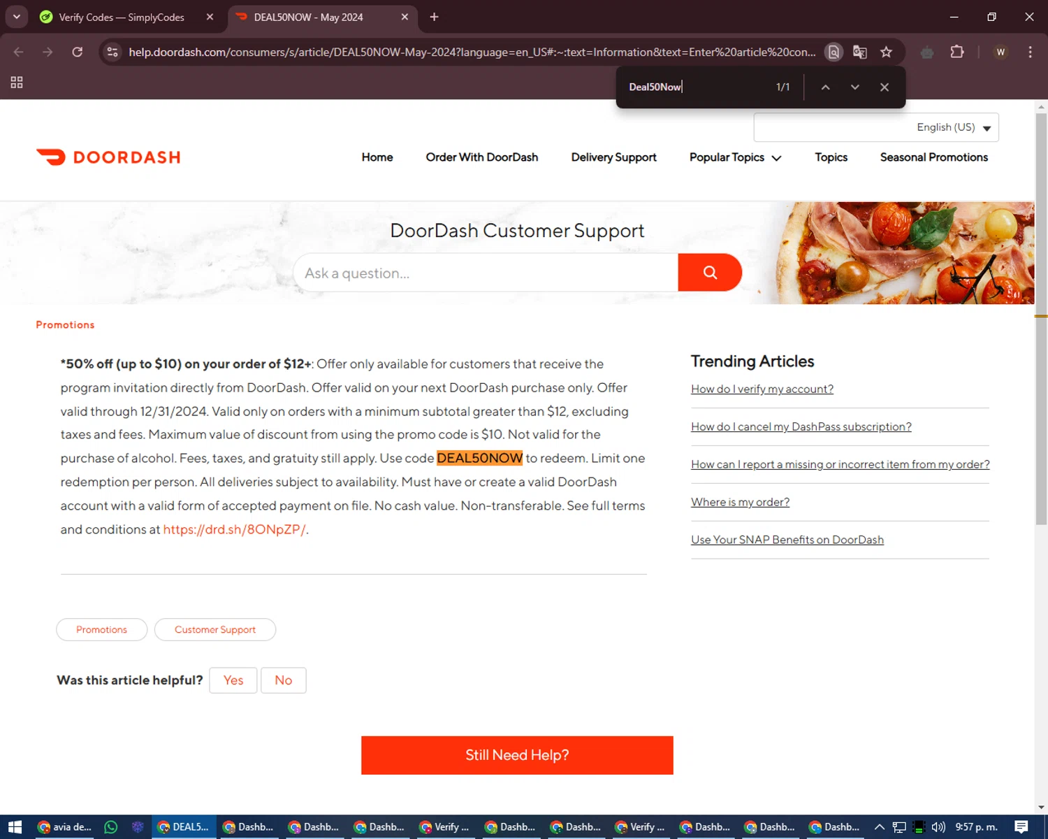 DoorDash Promo Codes - 50% Off | December 2024