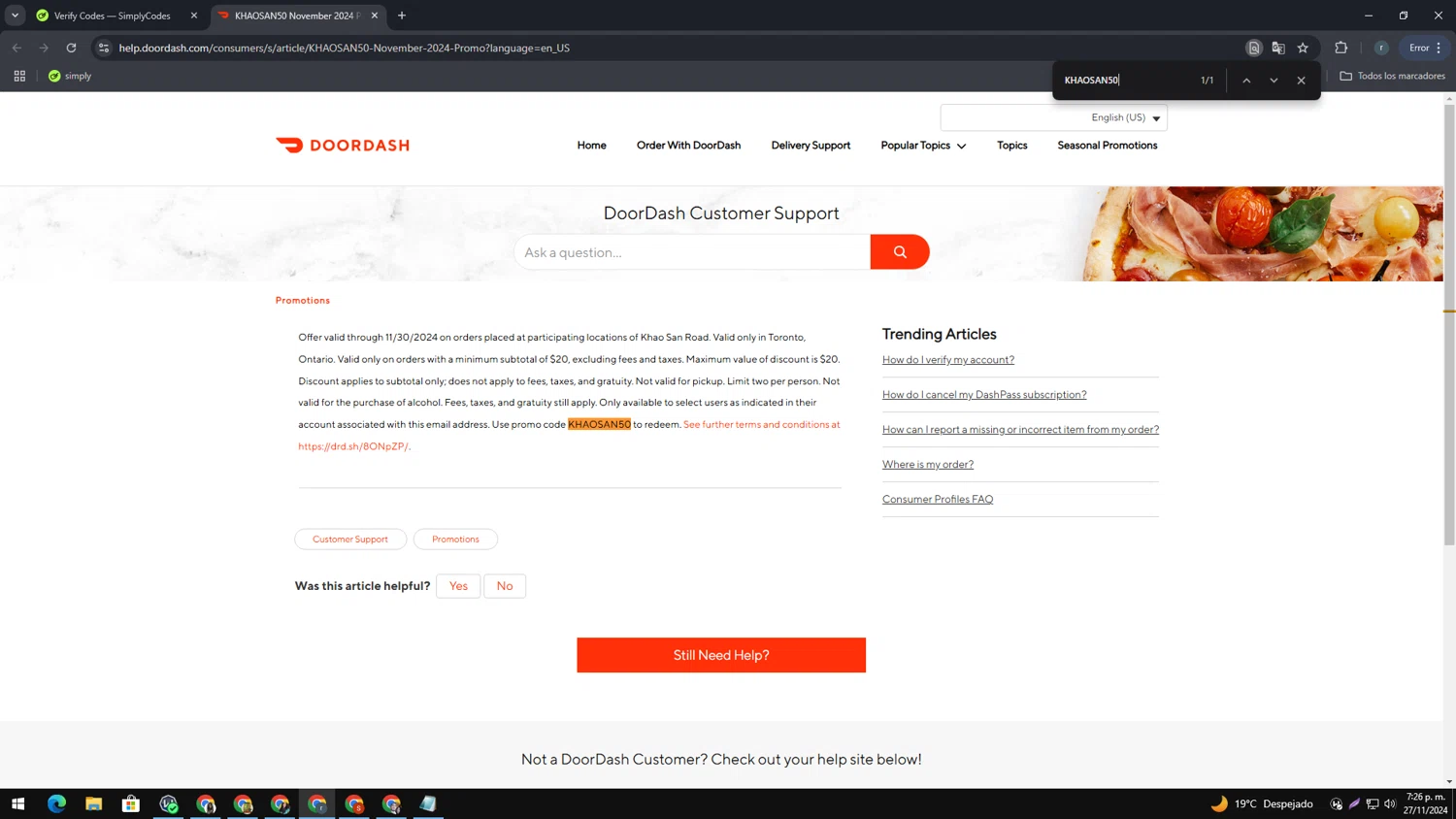 DoorDash Promo Codes - 50% Off | December 2024