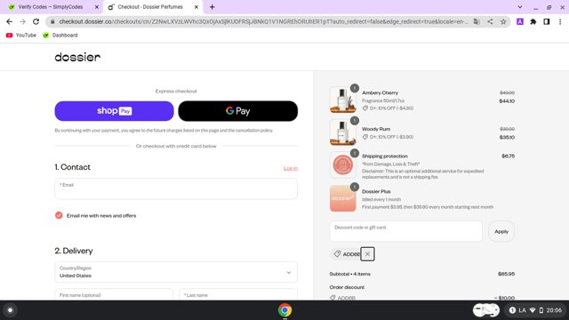 Dossier Coupon Codes - $10 Off | November 2024