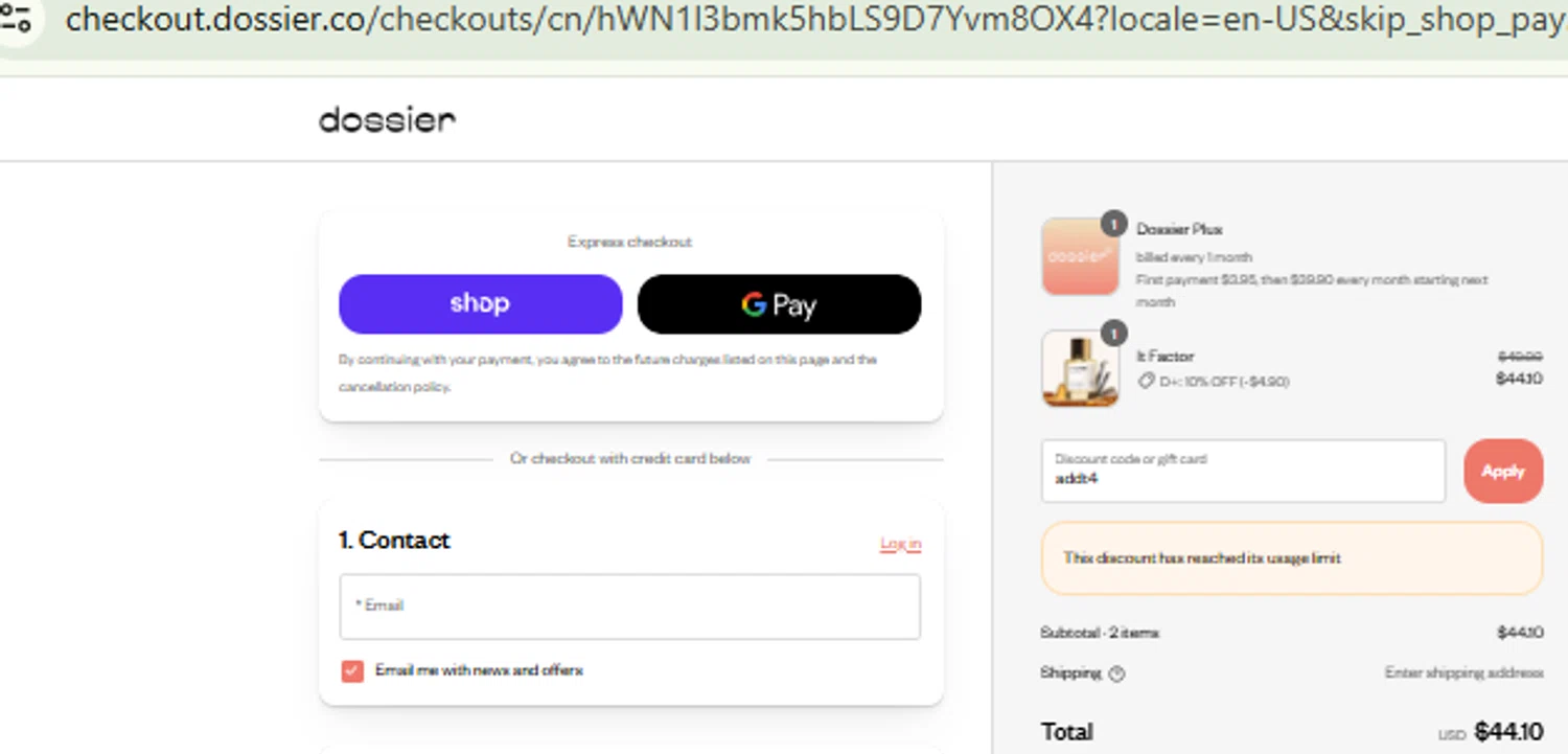 Dossier Promo Codes (1 Verified) - $25 Off w/Code Sep 2025