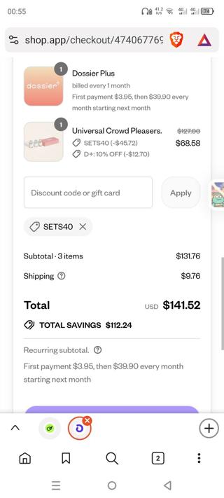 Dossier Promo Codes (1 Verified) - $25 Off w/Code Oct 2025