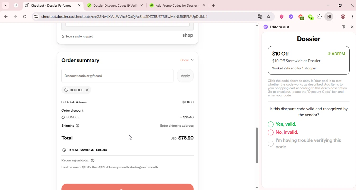 Dossier Promo Codes (1 Verified) - $25 Off w/Code Sep 2025