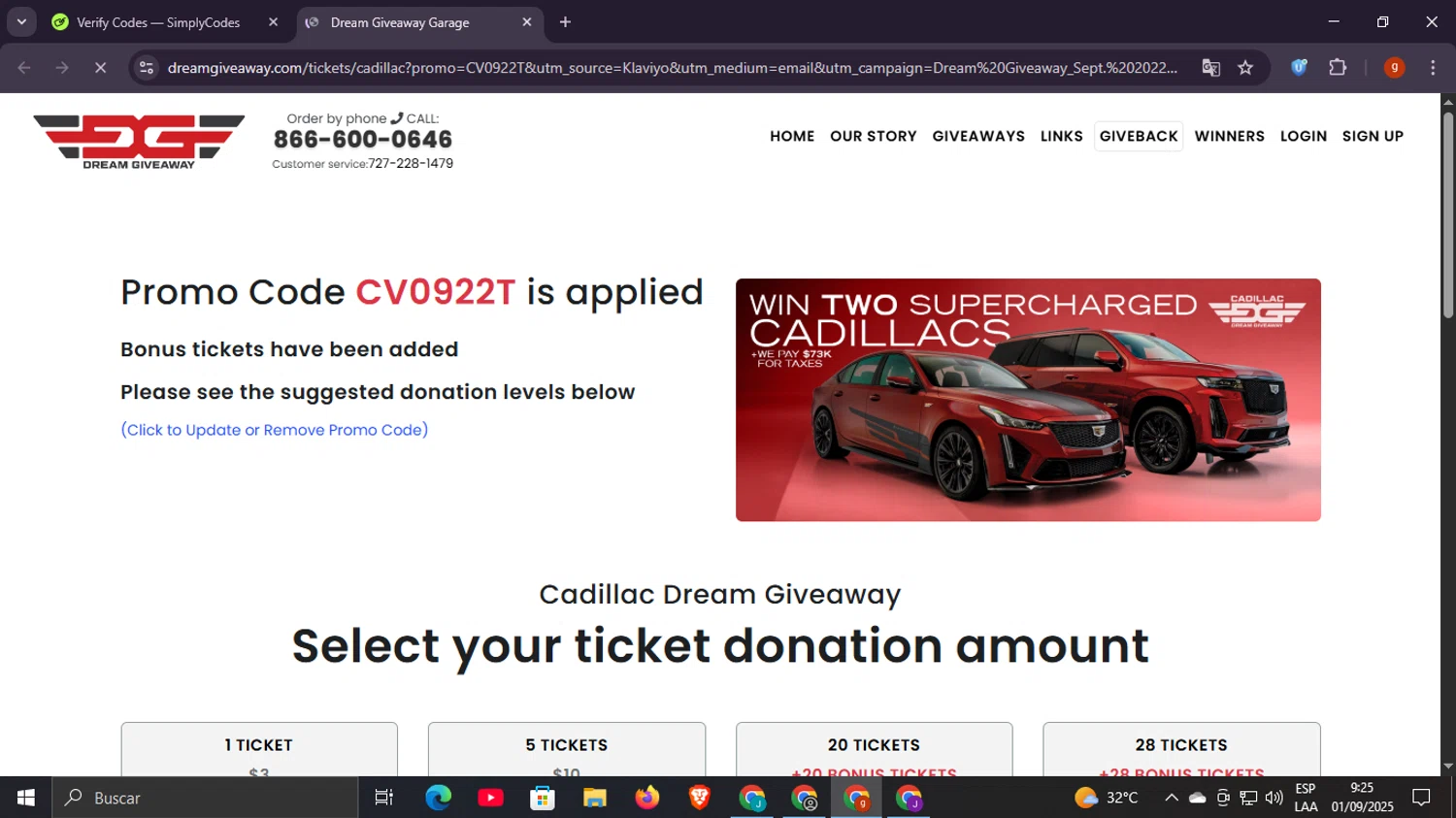 Dream Giveaway Promo Codes - 50% Off Sep 2025