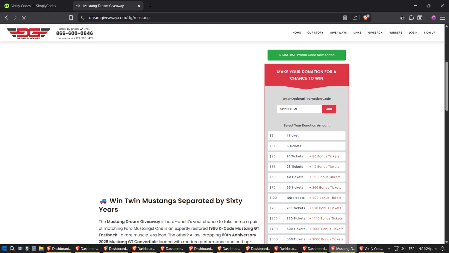 Dream Giveaway Promo Codes - 50% Off Oct 2025