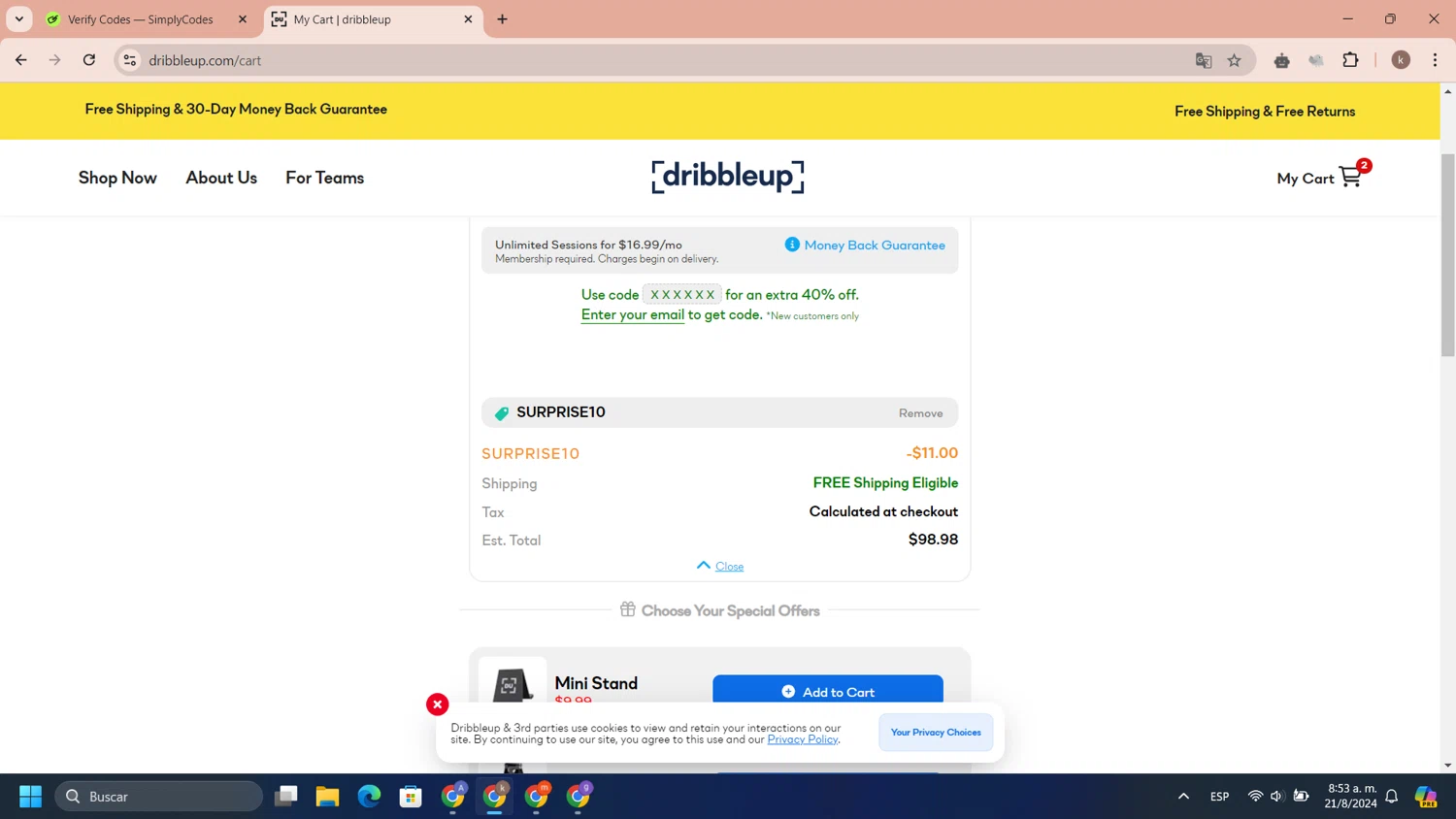 Dribbleup Promo Codes - $30 Off | January 2025