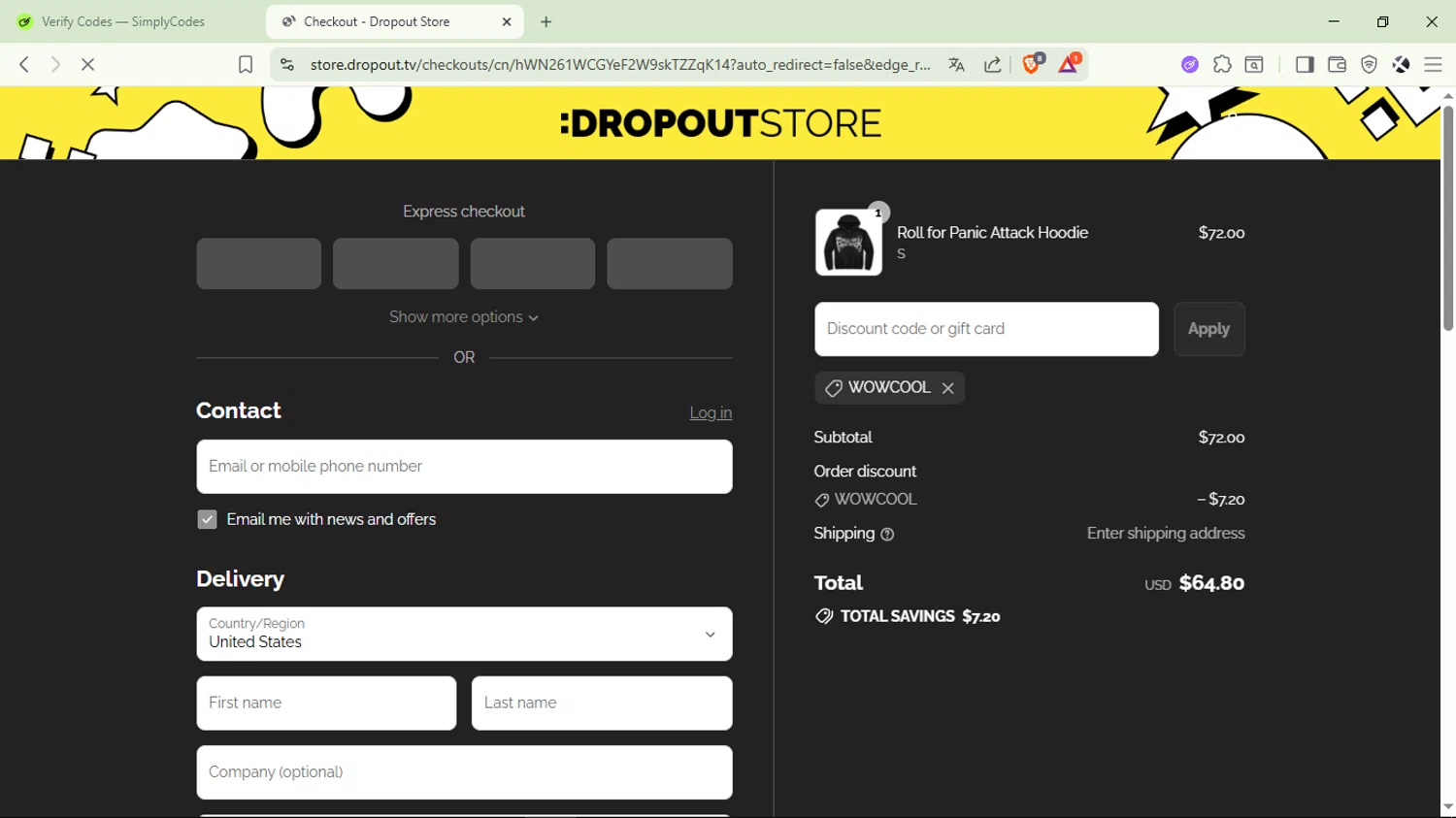 Dropout Promo Codes - 10% Off (3 Verified) Dec 2025