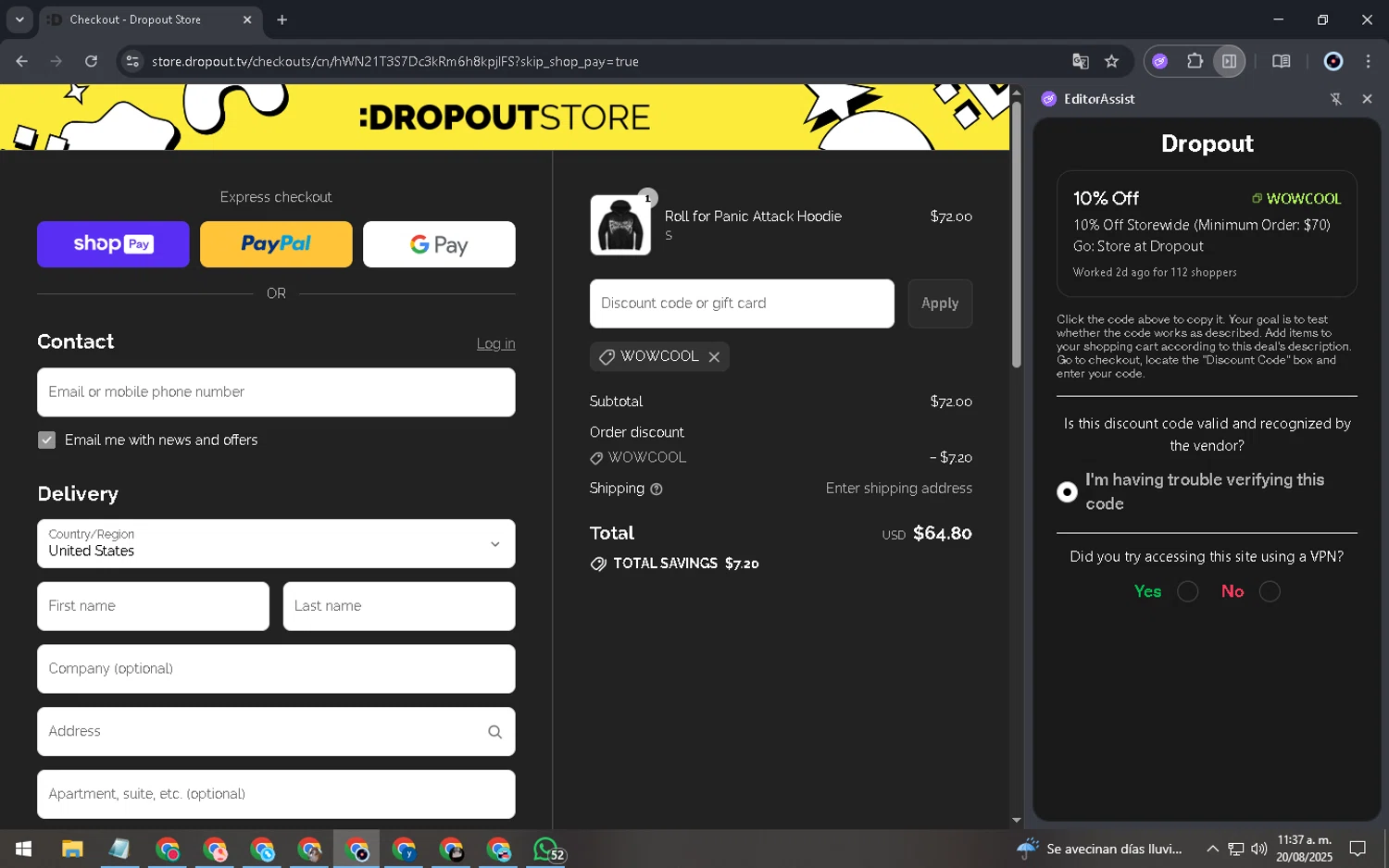 Dropout Promo Codes (6 Verified) - 10% Off Sitewide Aug 2025